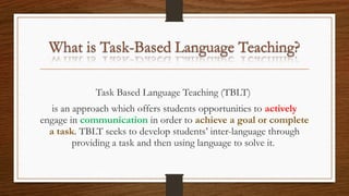 Task based language teaching | PPS