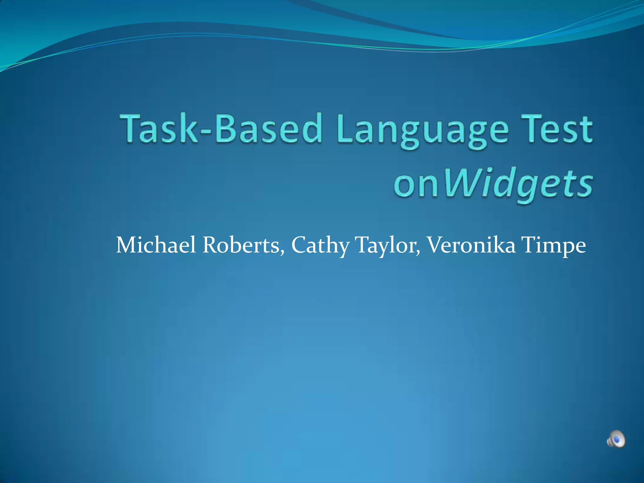 Task based language test | PPTX