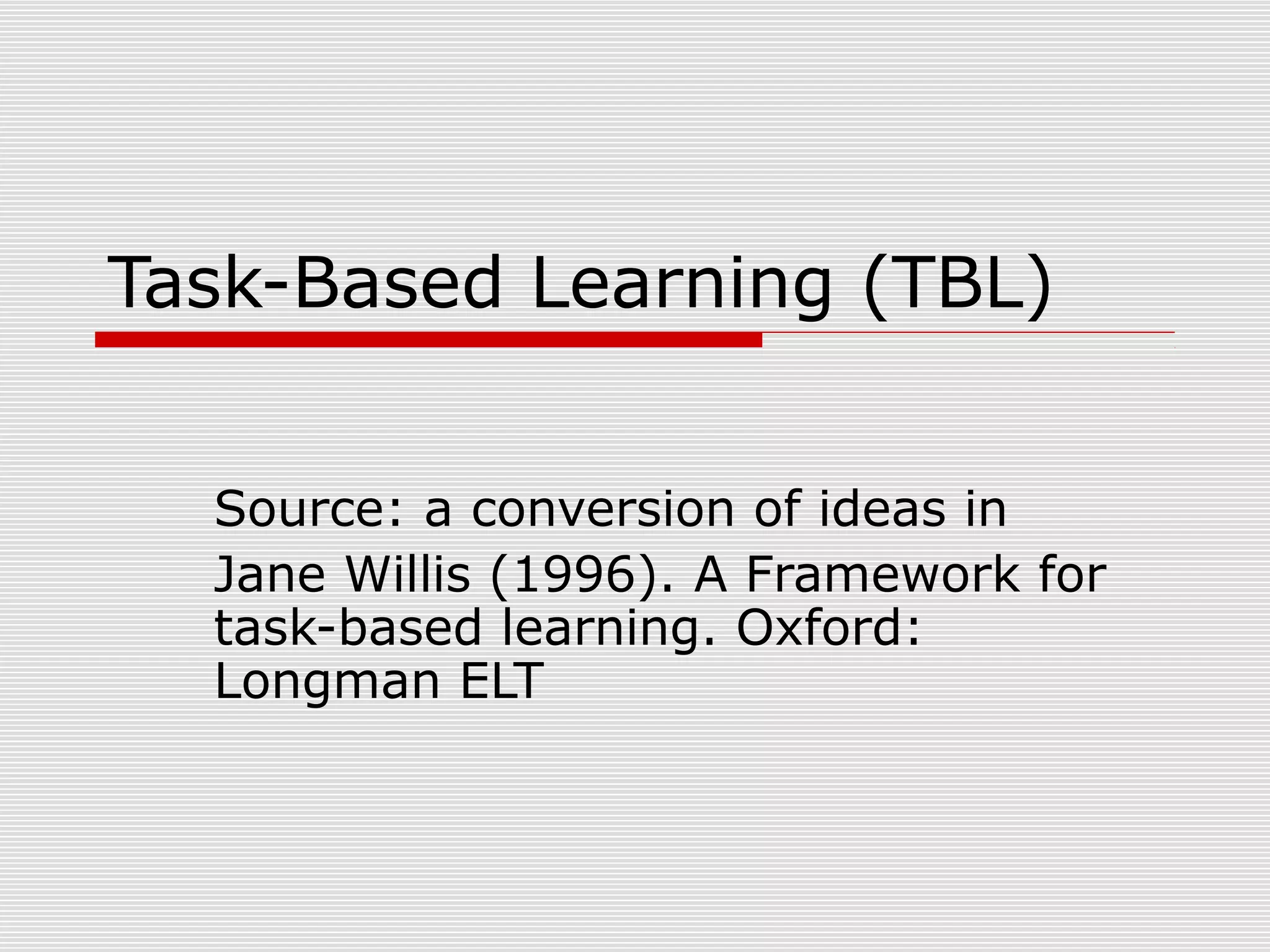 Task based learning | PPT