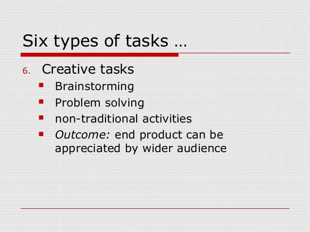 Task Based Learning Examples Task Based Learning Examples