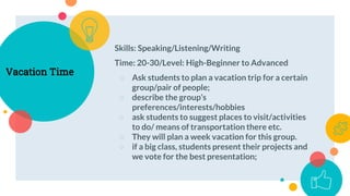 Task-Based Learning Strategies for ESL(s) | PPT
