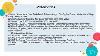 Task-Based Learning Strategies for ESL(s) | PPT