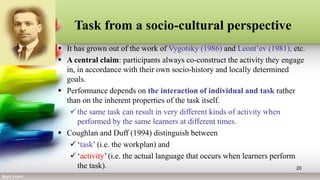 Task based research and language pedagogy ellis | PPTX