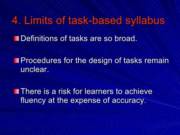 Task Based Syllabus