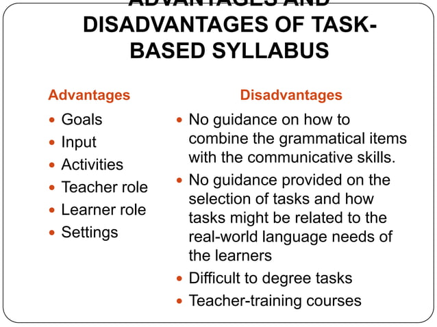 Task based syllabus | PPTX