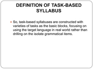 Task based syllabus | PPTX