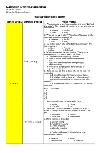 Task english group | DOCX | Education