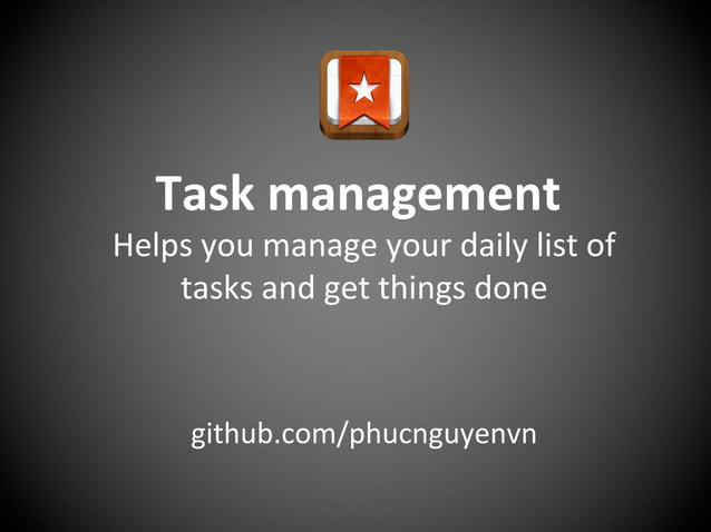 Task management workflow and tool | PPT