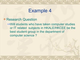 Task of Correlation Research Questions | PPT
