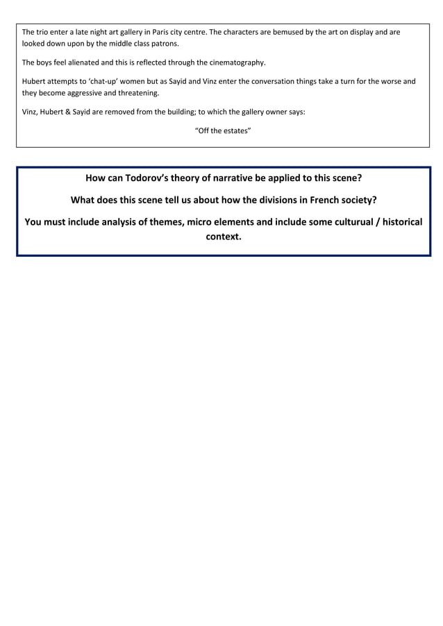 Narrative - Scene 2 - art gallery | PDF