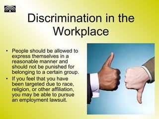 Fair Treatment In The Workplace 2 | PPT