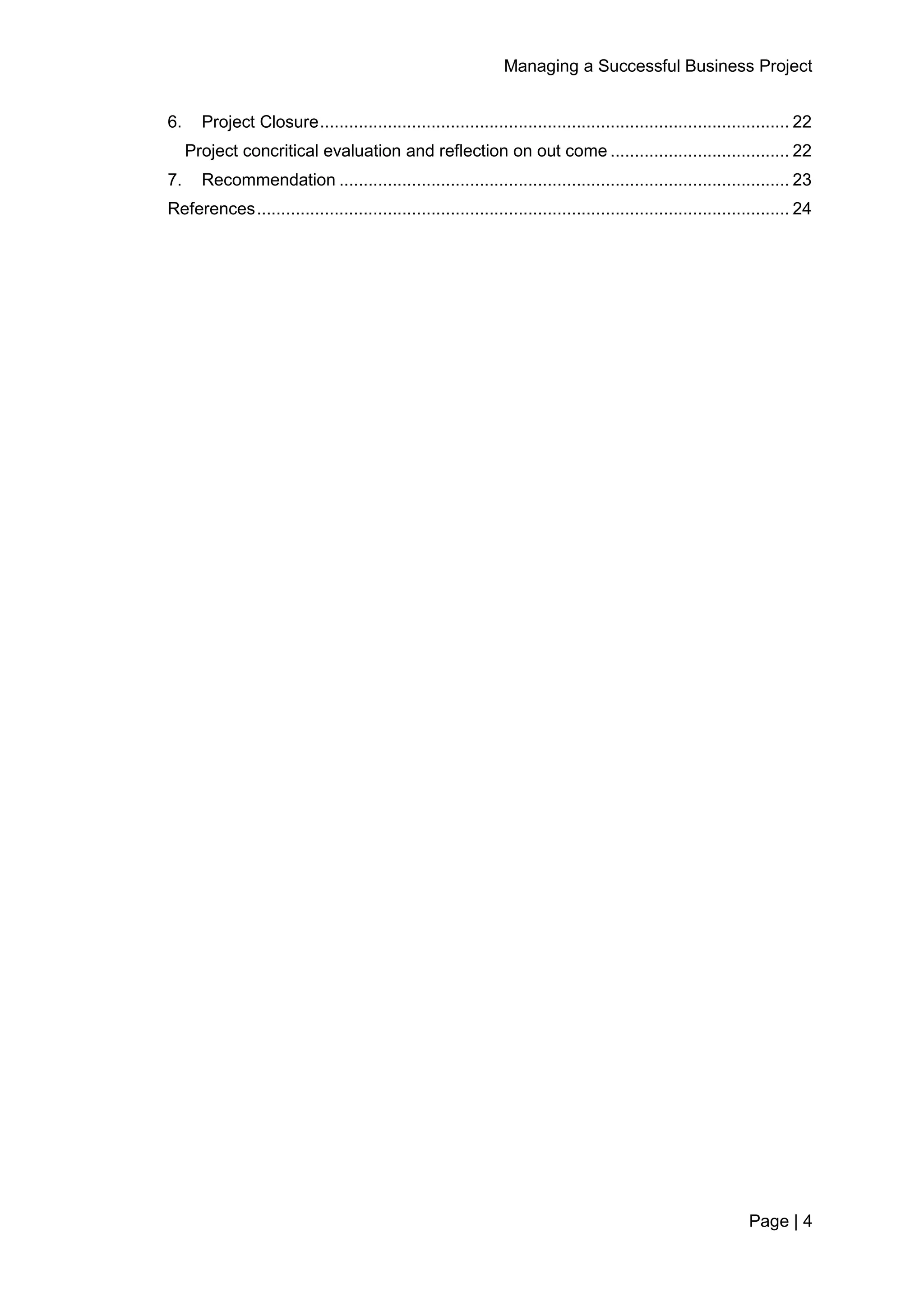 Managing a Successful Business Project | PDF