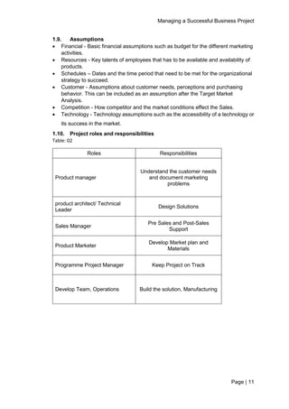 Managing a Successful Business Project | PDF