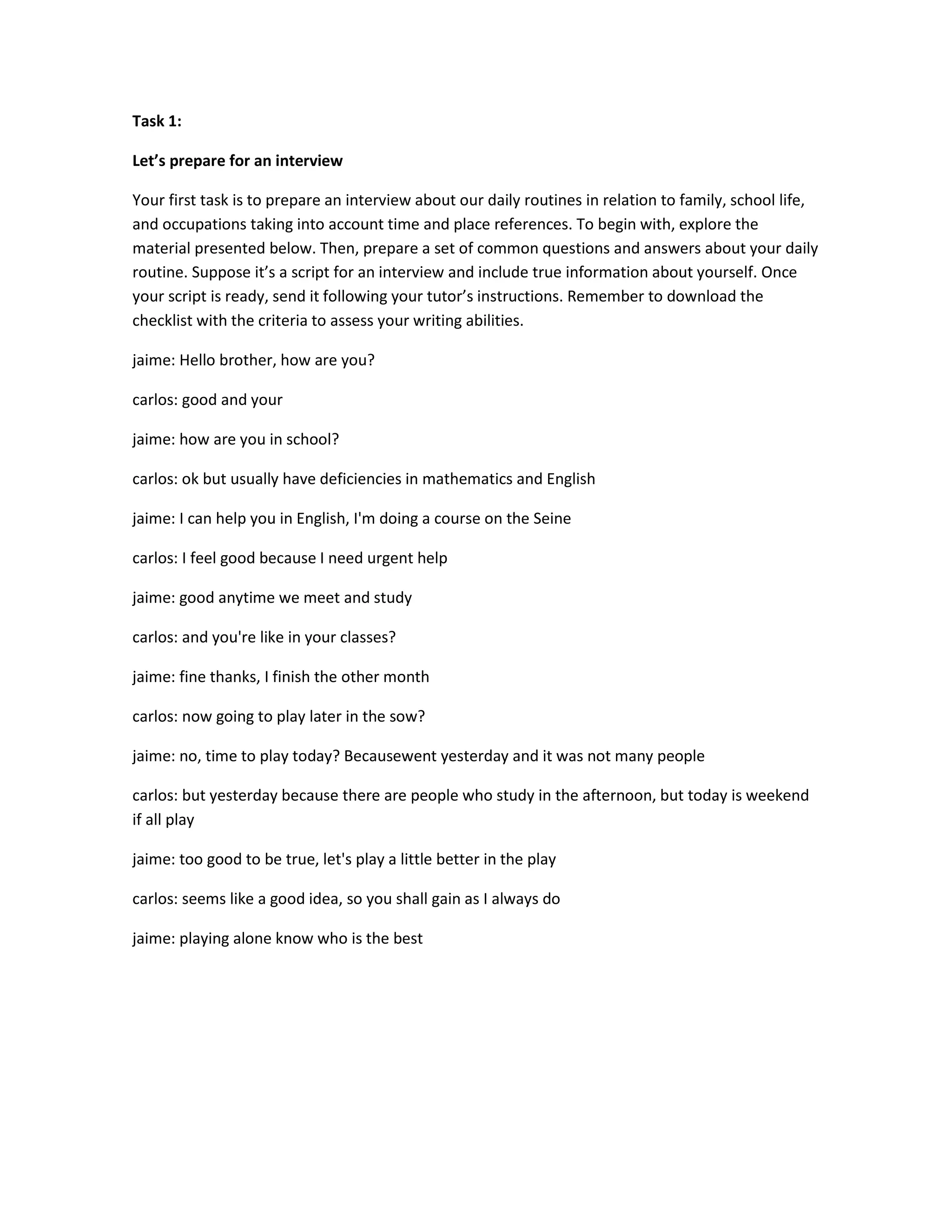 Task 1 A1 Level 1 Learning Activity 2 | PDF