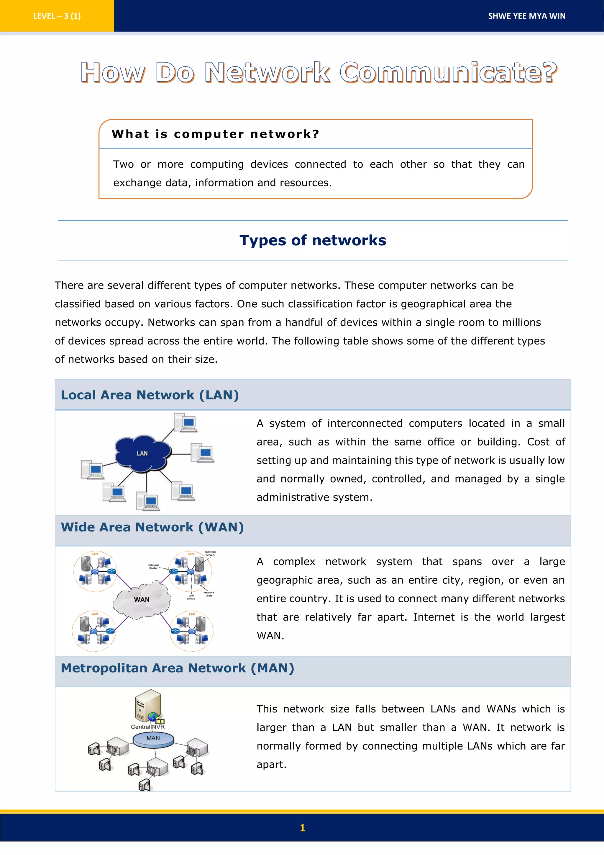How networks communicate ? | PDF