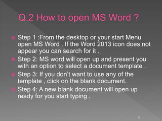 What is MS Word | PPT