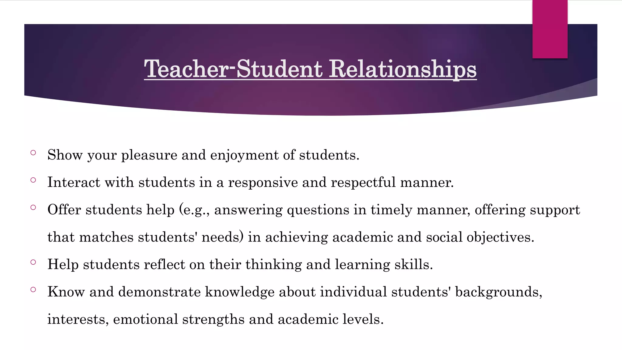 Developing Positive Relationships with Parents, Students and Other ...