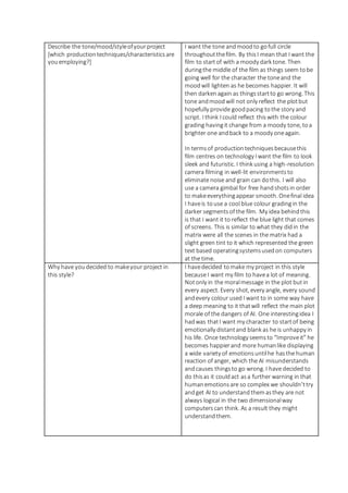 FMP: Pre Proposal | PDF