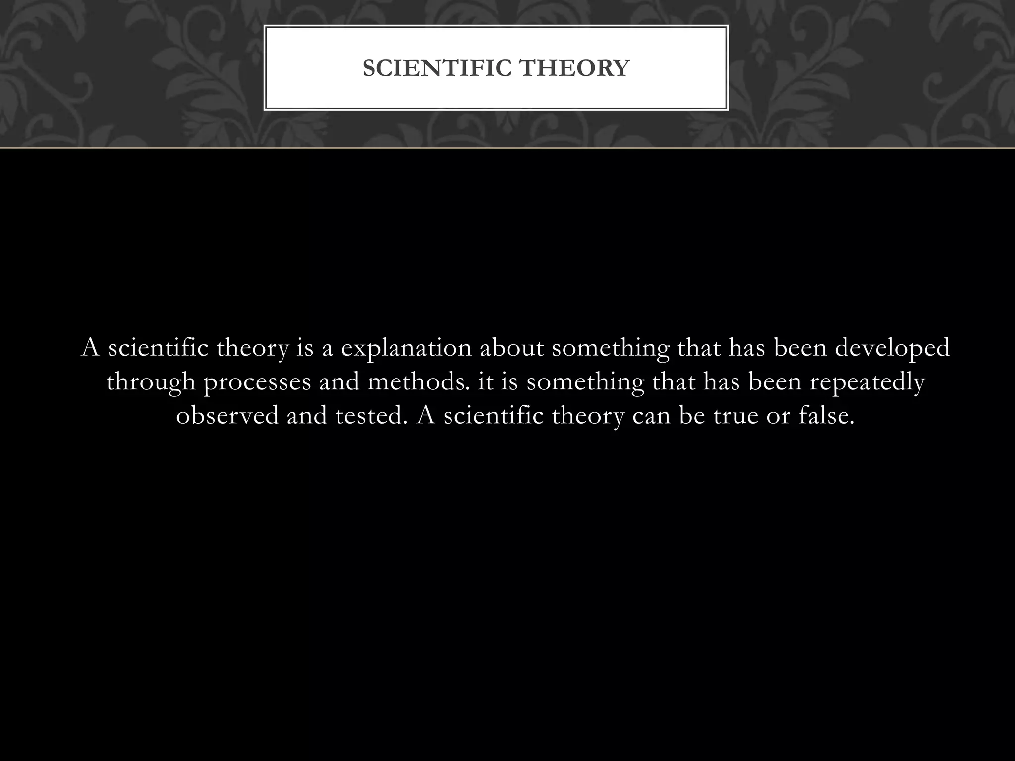 Task 1 scientific theory presentation | PPTX