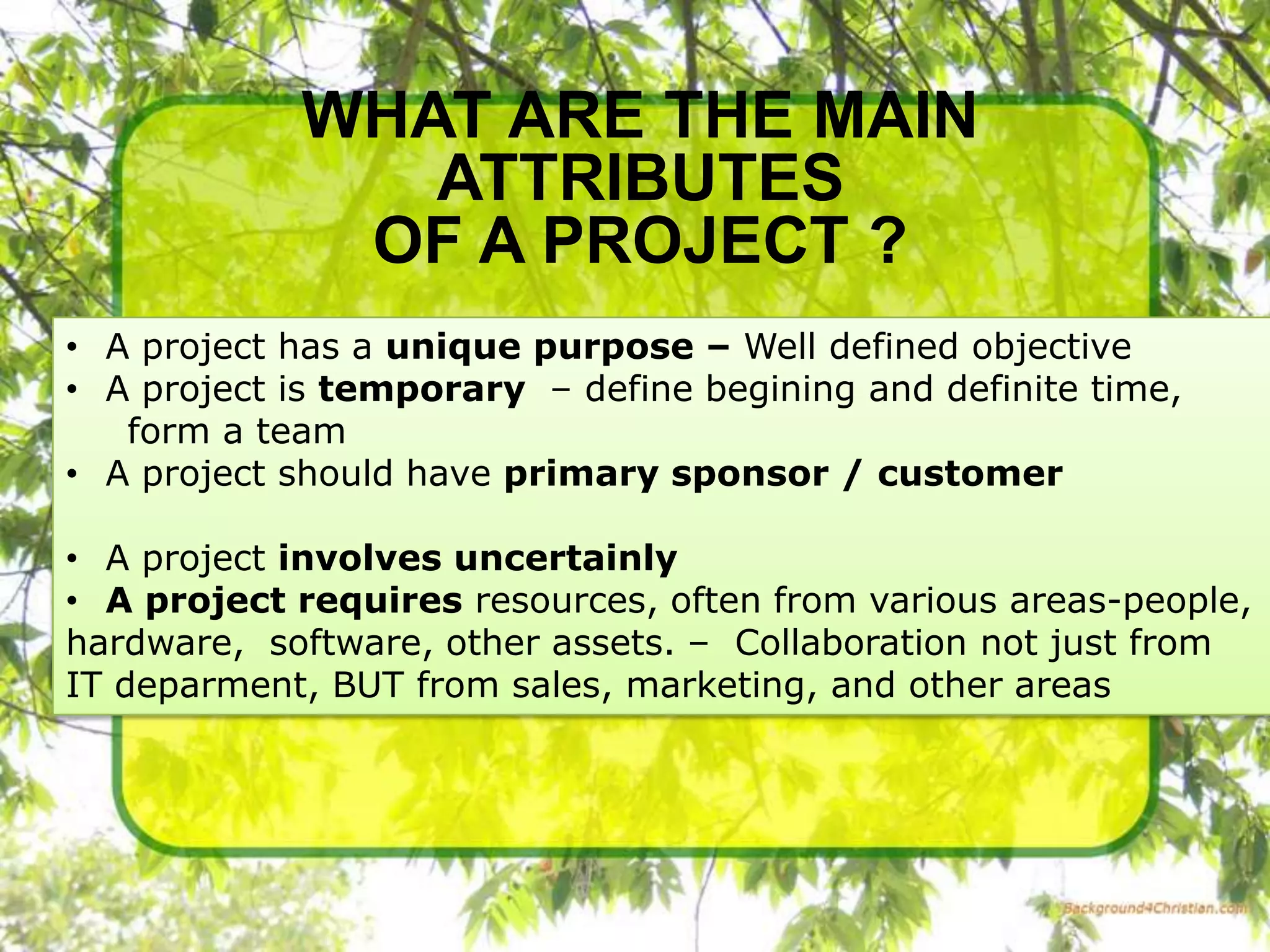 Task 1 what is a project - a139066 | PPT