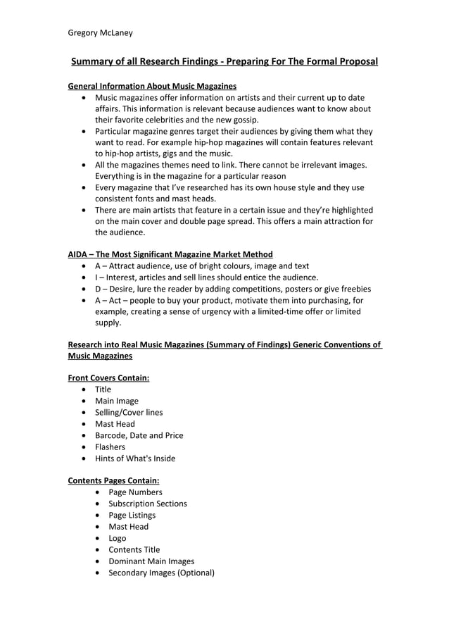 Task 10 - Summary of All Research Findings | DOC