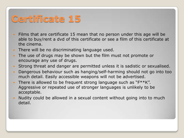 Task 11 – bbfc guidelines research | PPTX