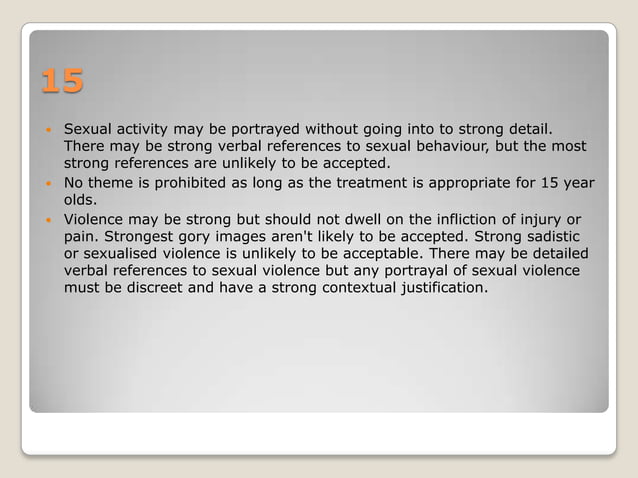 Task 11 – bbfc guidelines research | PPTX