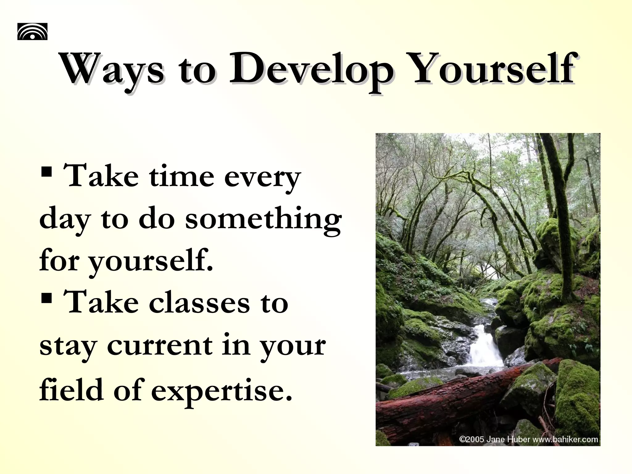 Ways To Develop Yourself | PPT