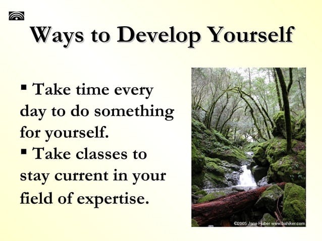 Ways To Develop Yourself | PPT