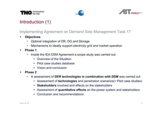 IEA DSM Task 17: Integration of DSM, DG, RES and ES – Outcome of Phase ...