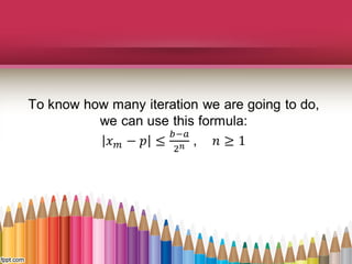 Bisection and fixed point method | PPT