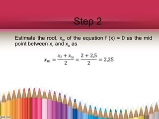 Bisection and fixed point method | PPT | Physics | Science