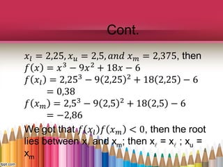 Bisection and fixed point method | PPT