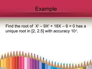 Bisection and fixed point method | PPT | Physics | Science