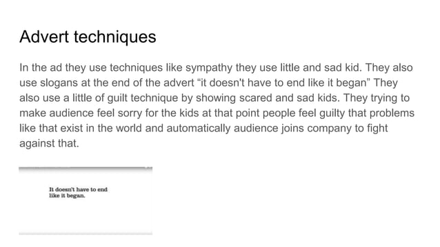 Task 1c analysing advert | PPT