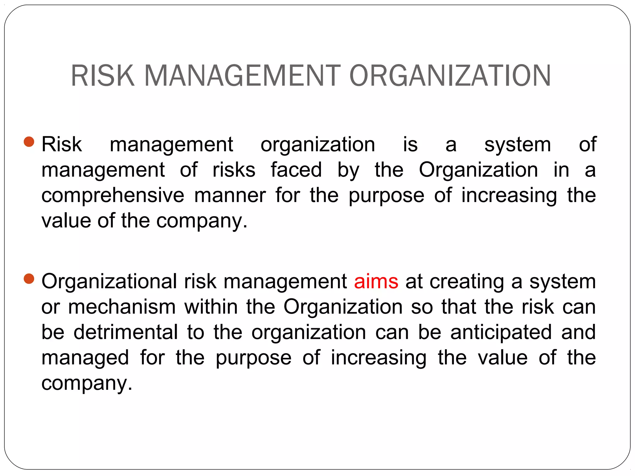 Task 1 entreprise risk management | PPT