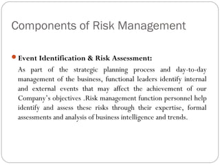 Task 1 entreprise risk management | PPT
