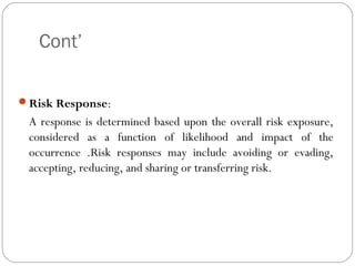 Task 1 entreprise risk management | PPT