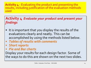 Task 1 evaluate a product | PPT