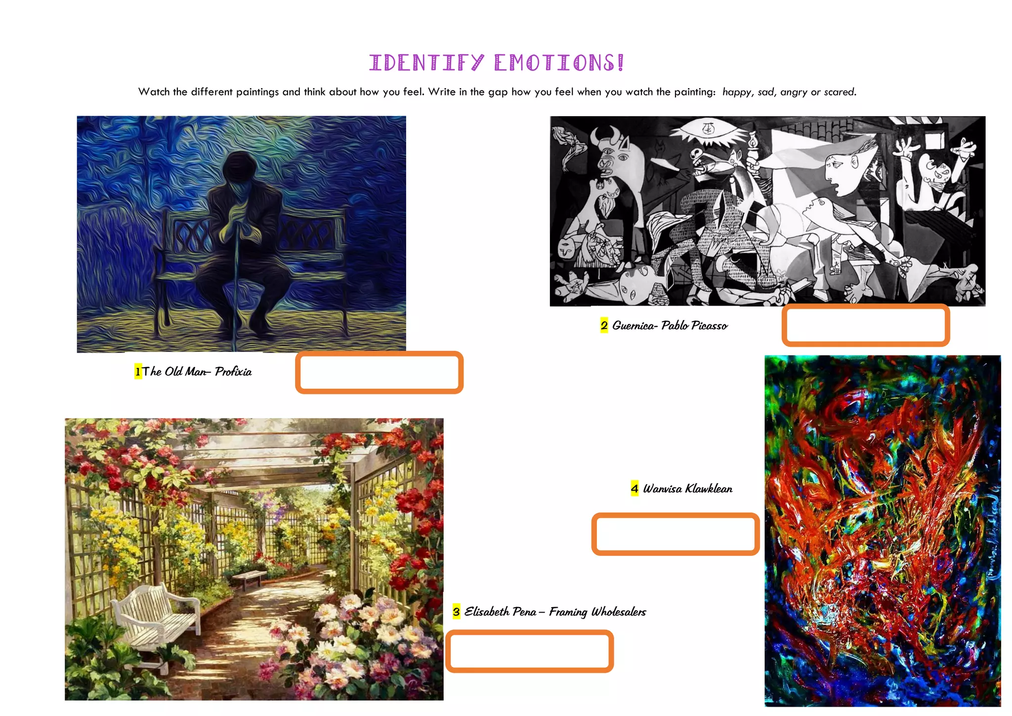 Identifying emotions through art | PPT