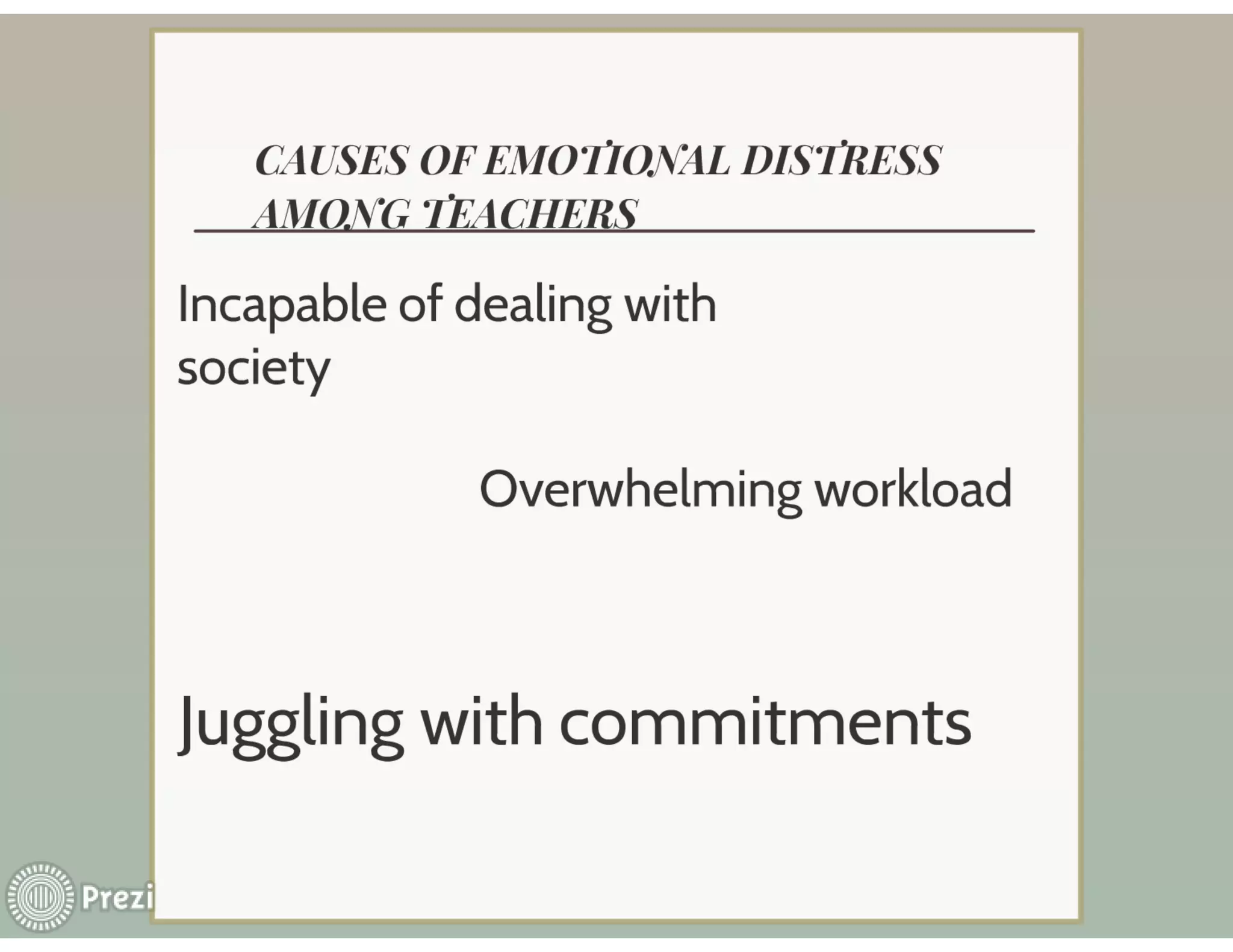 Causes of Emotional Distress Among Malaysian Teachers | PPT