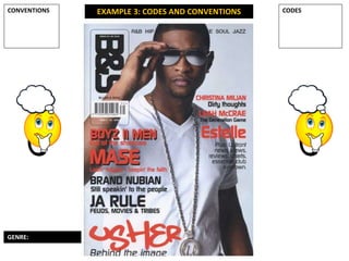 Magazine cover codes and conventions analysis | PPTX