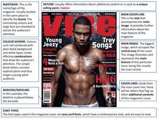 Magazine cover graphic elements analysis | PPTX