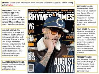 Magazine cover graphic elements analysis | PPTX