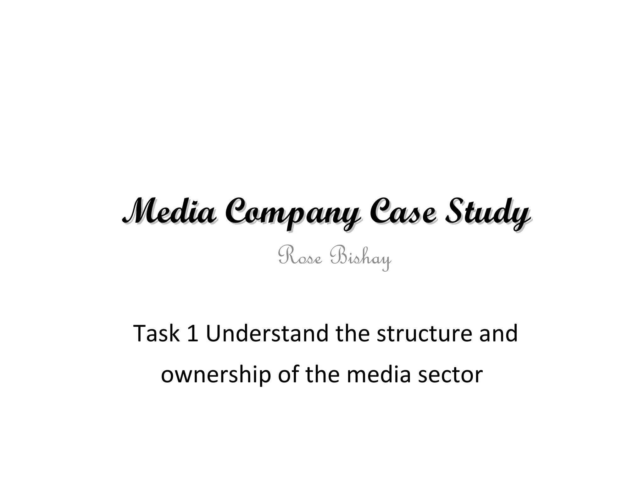 Task 1 ownership case study | PPT