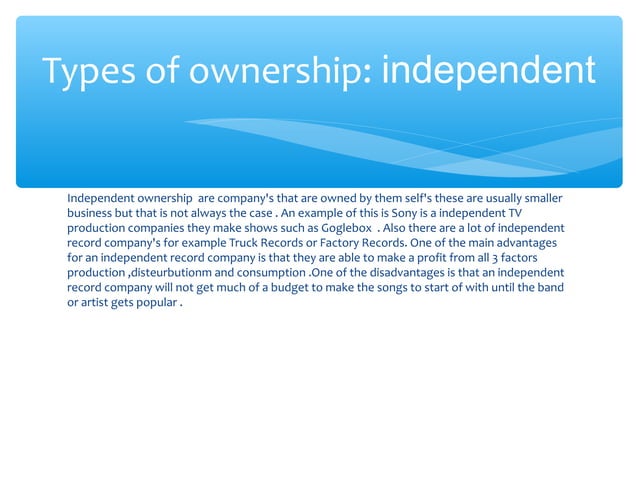 Task 1 ownership case study | PPT | Media Industry | Industries