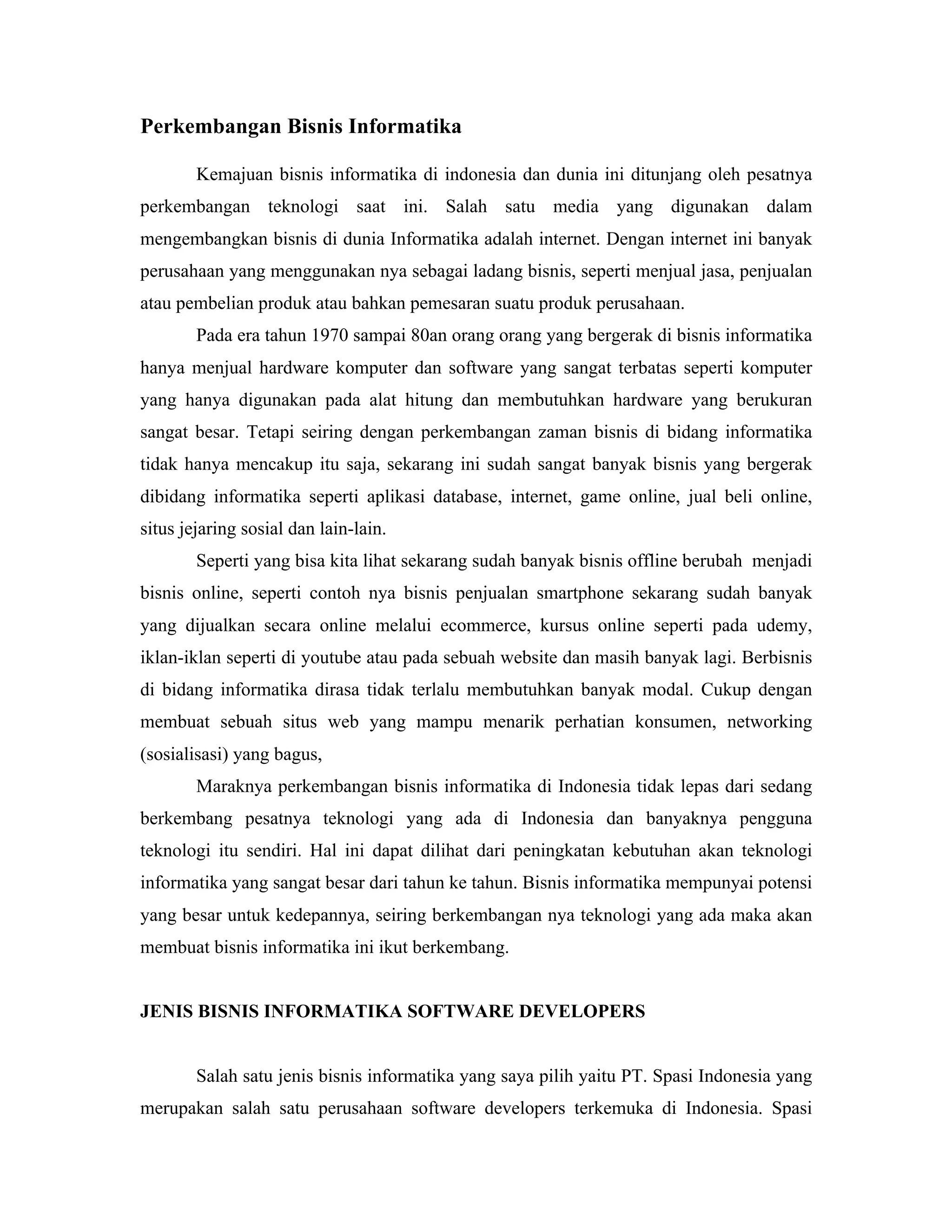 Task 1 pengantar bisnis informatika | PDF