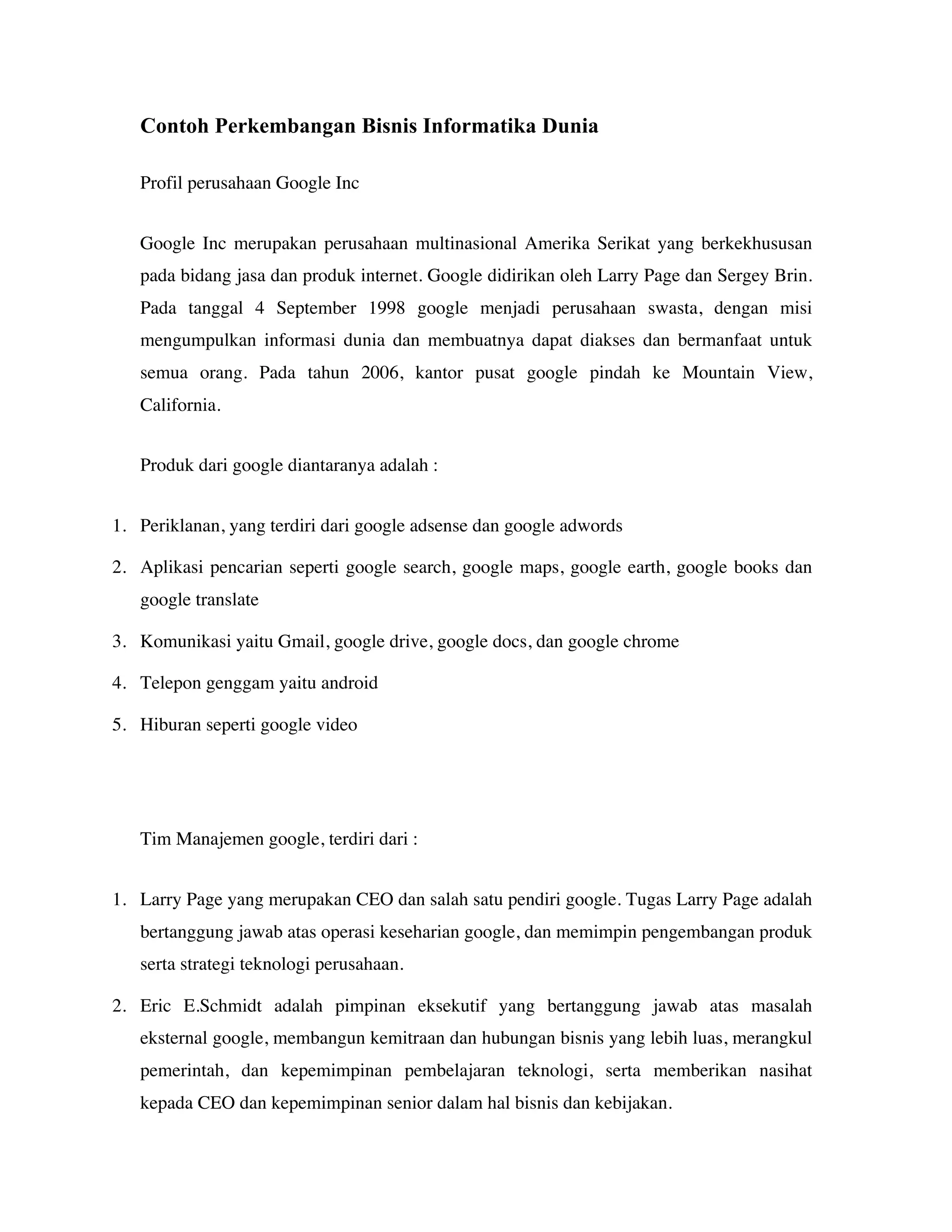 Task 1 pengantar bisnis informatika | PDF