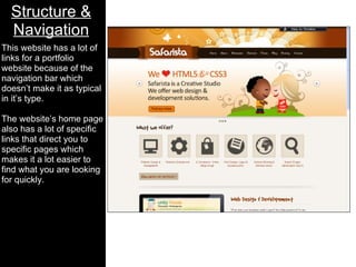Task 1 Portfolio Website Analysis | PPT
