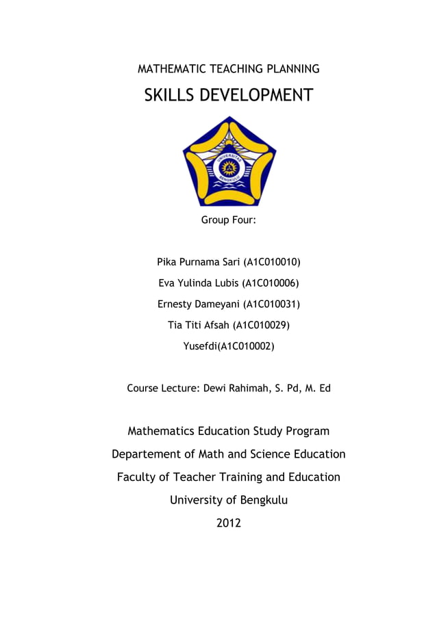Task 1 PPM - Group 4 - Skill Development | PDF